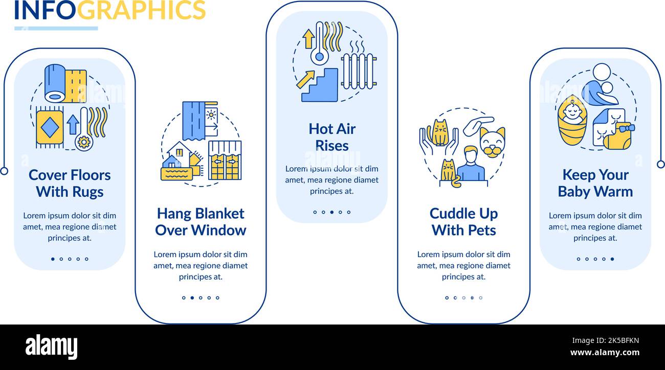 Winter power outage advices rectangle infographic template Stock Vector ...