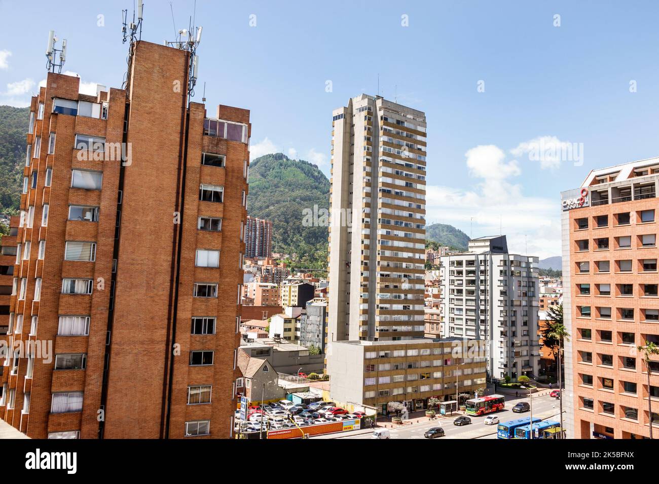 Bogota Colombia,Chapinero Norte,neighborhood panoramic city skyline ...