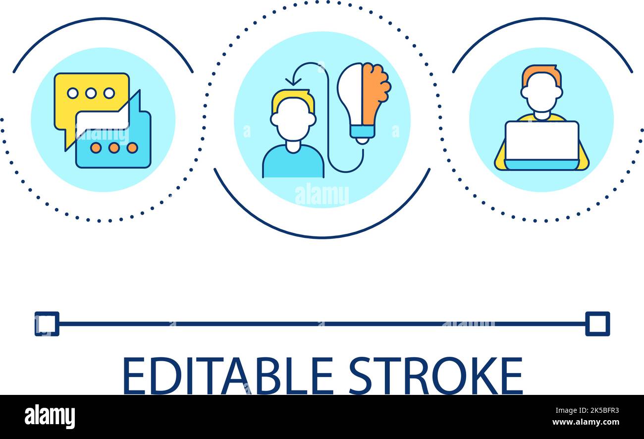 Self learning approach loop concept icon Stock Vector Image & Art - Alamy