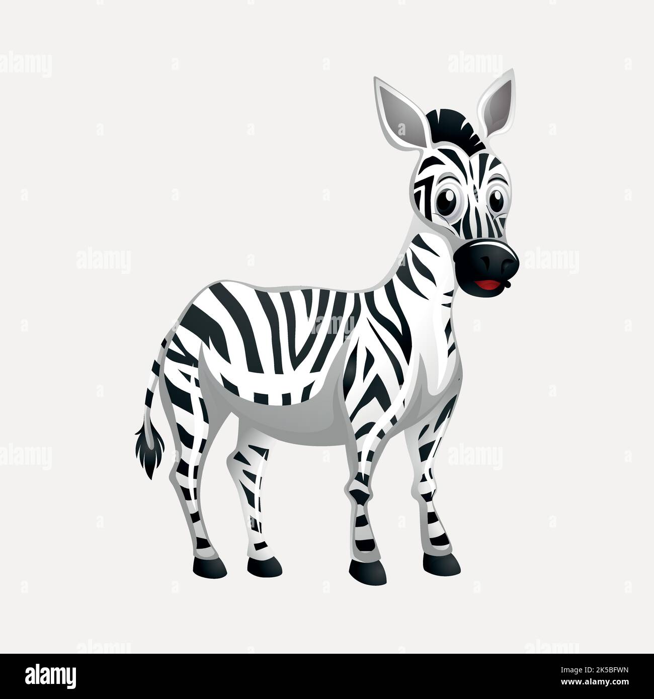 Zebra cartoon clipart, animal illustration vector Stock Vector Image ...