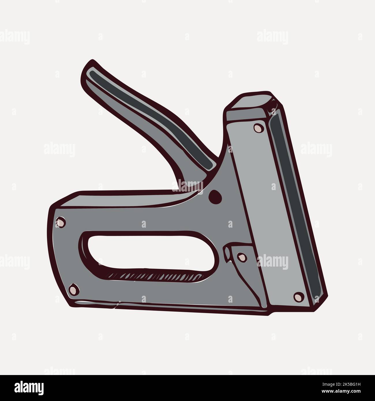 Stapler gun clipart, stationery illustration vector Stock Vector Image ...