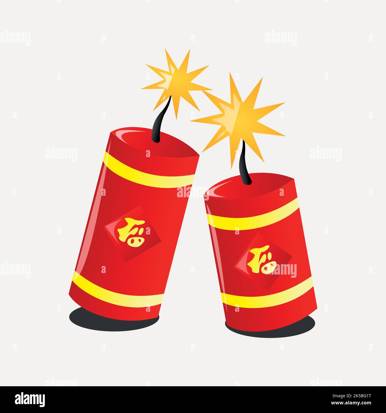 Chinese firecrackers clipart, celebration illustration psd Stock Vector ...