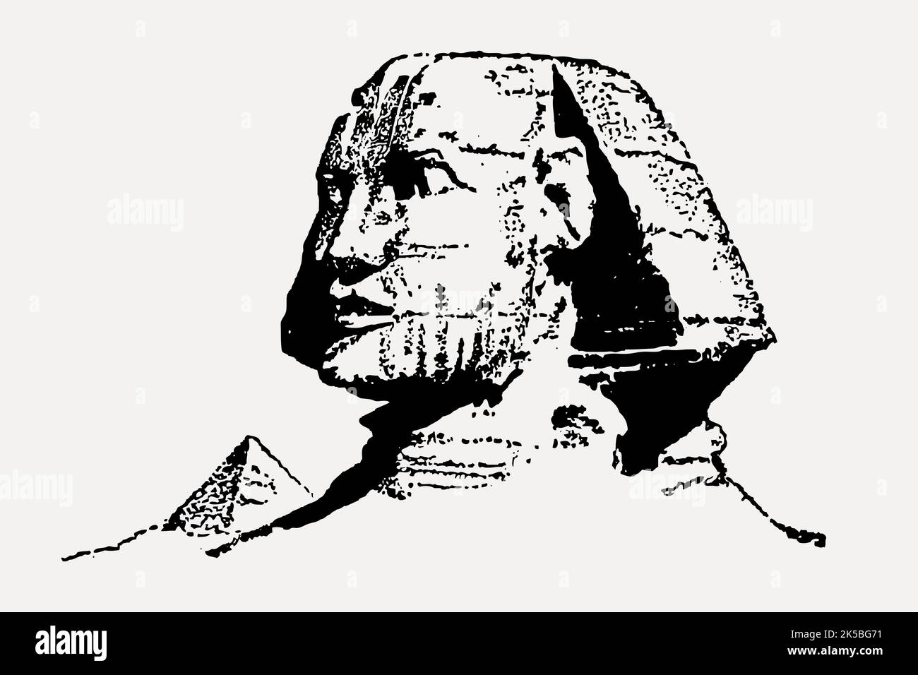 Great Sphinx drawing, vintage illustration vector Stock Vector Image ...