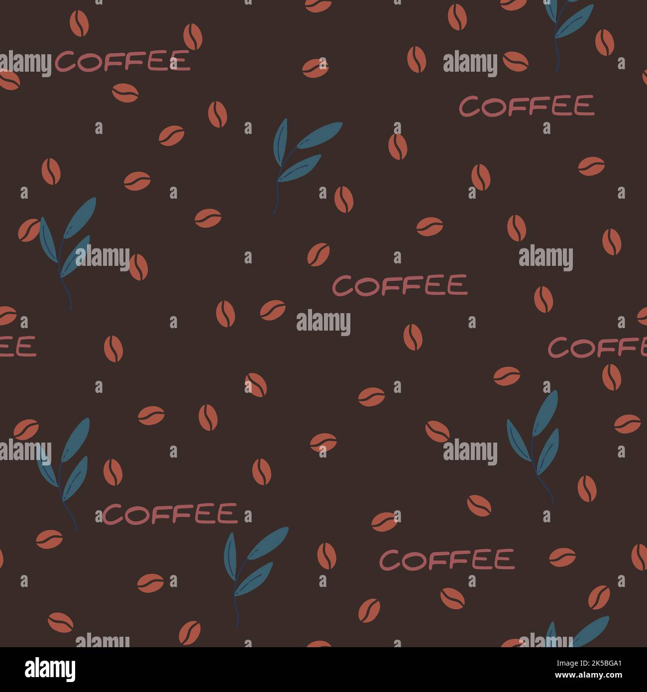 coffee beans seamless pattern Beautiful print in pastel tones ...
