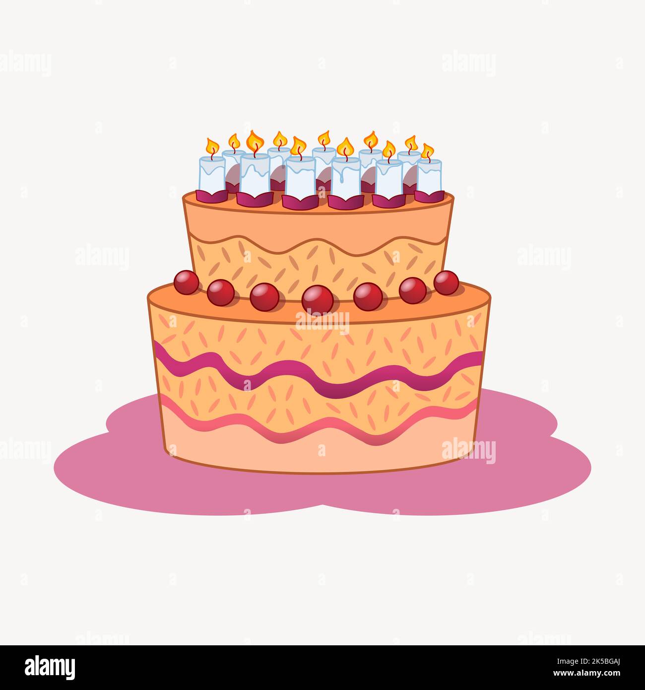 Birthday cake clipart, illustration vector Stock Vector Image & Art - Alamy