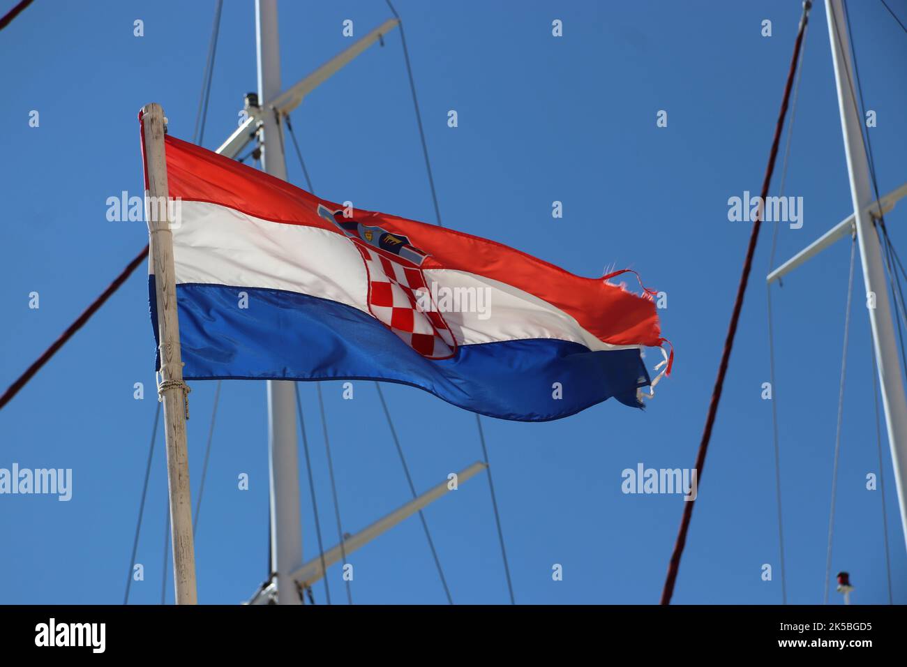 Croatian flags flying in hi-res stock photography and images - Alamy