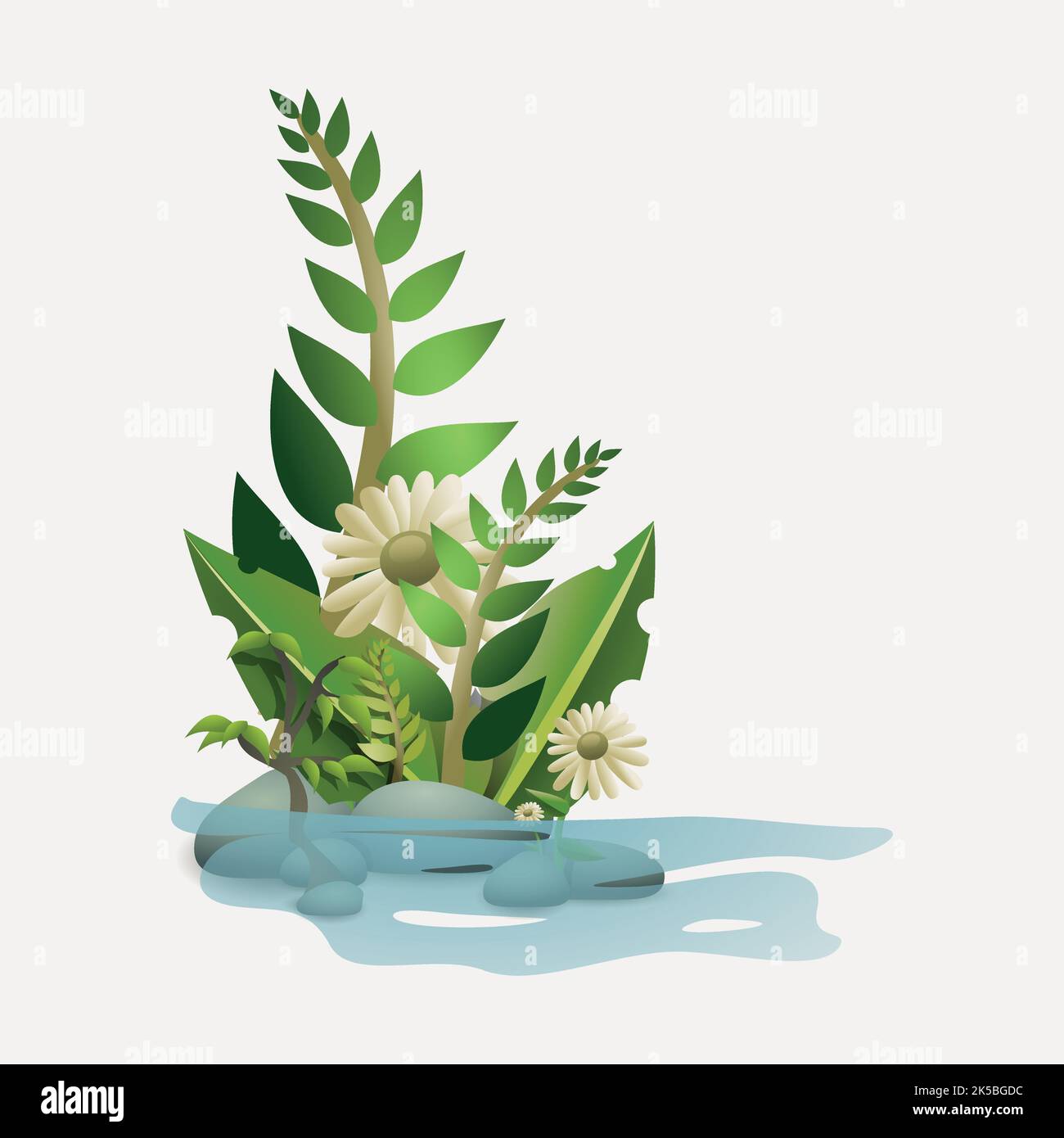 Flower and bush Stock Vector Images - Alamy