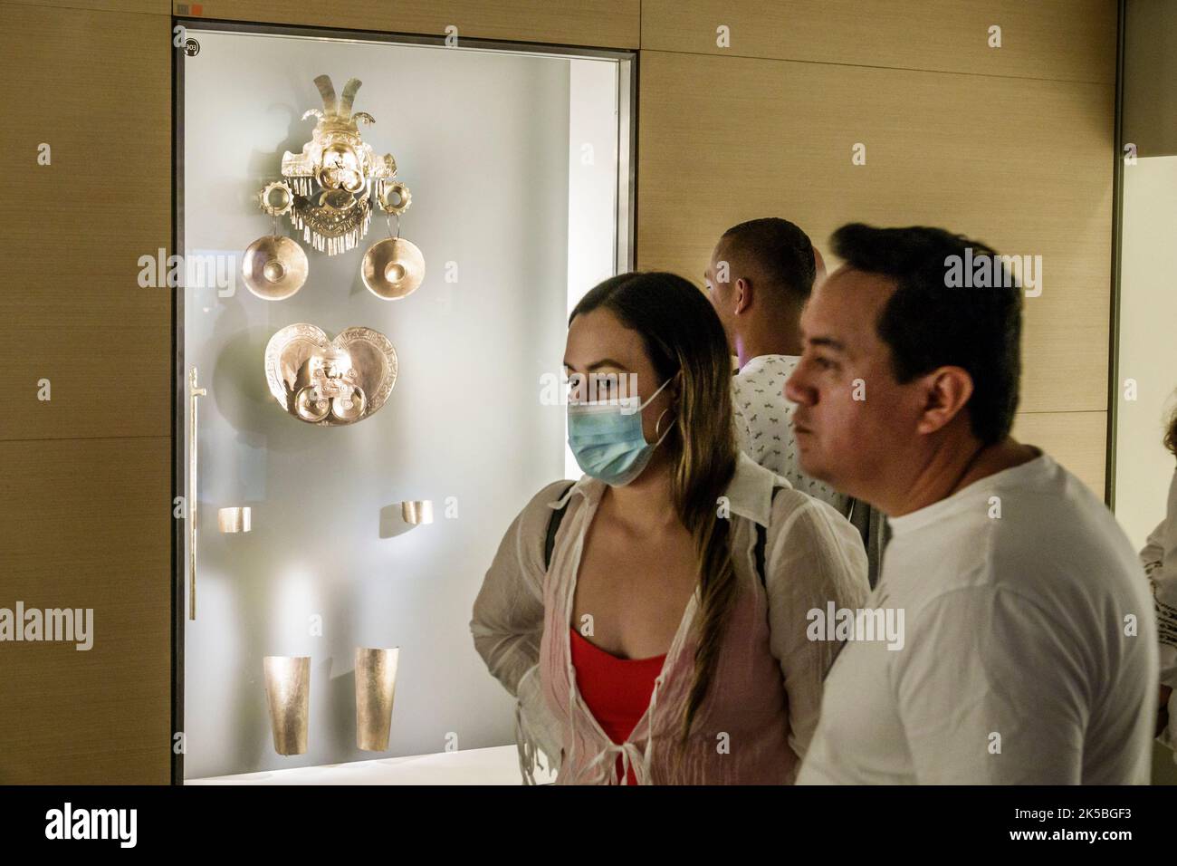 Bogota Colombia,Santa Fe Museo del Oro interior inside,Gold Museum gallery pre-Columbian Panche ...