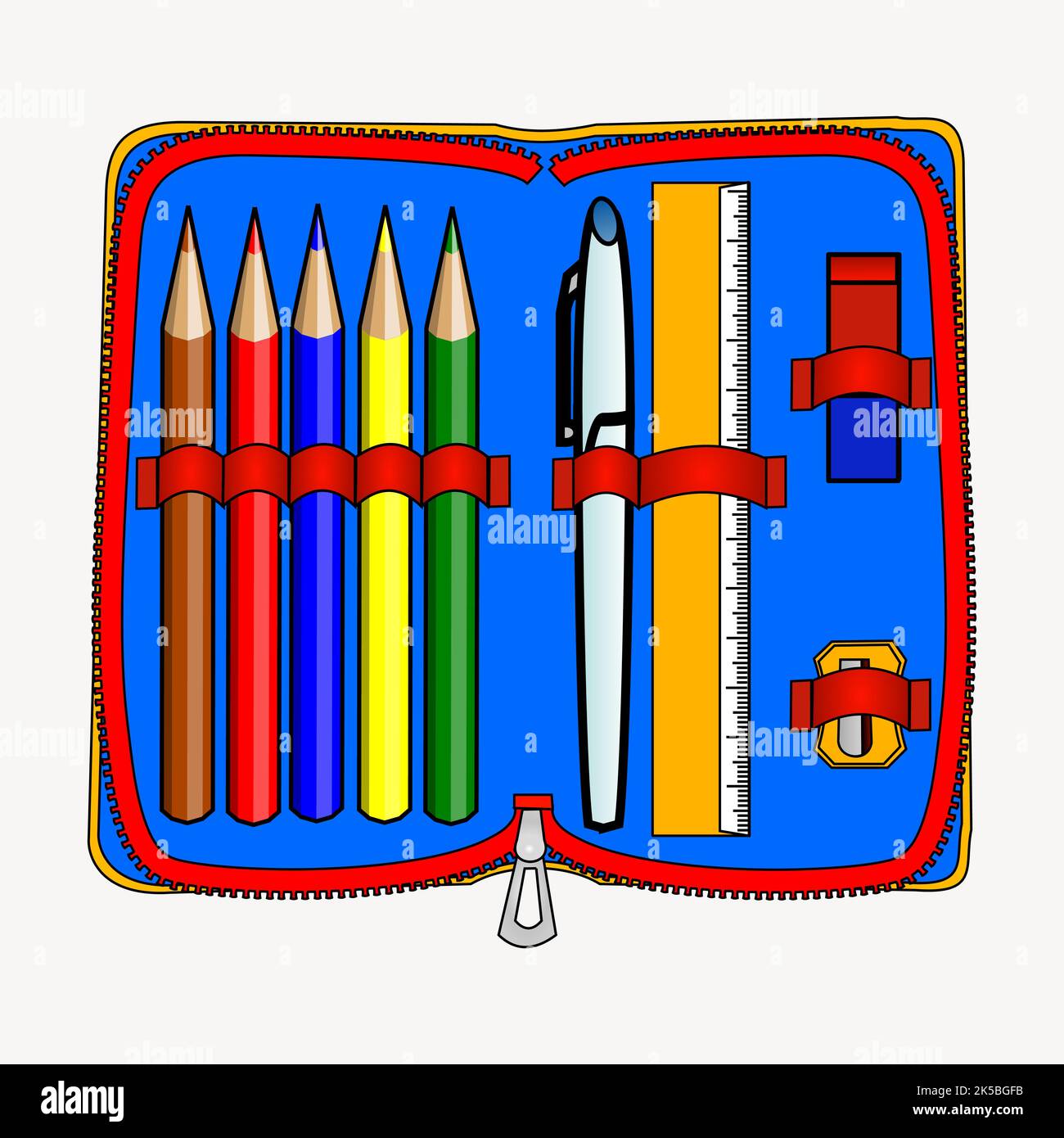 Stationery set clipart, illustration vector Stock Vector Image & Art ...