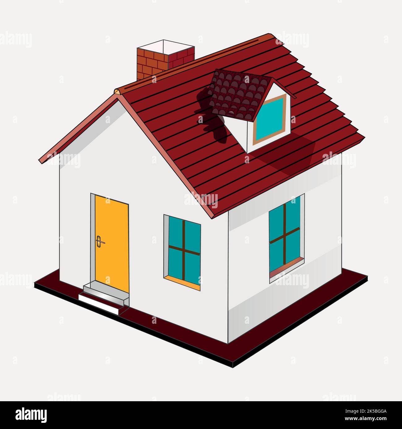 House clipart, illustration vector Stock Vector Image & Art - Alamy