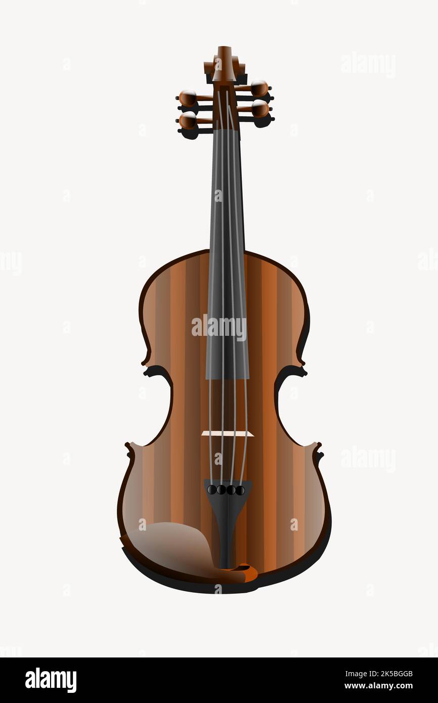 Violin, musical instrument clipart, illustration vector Stock Vector ...