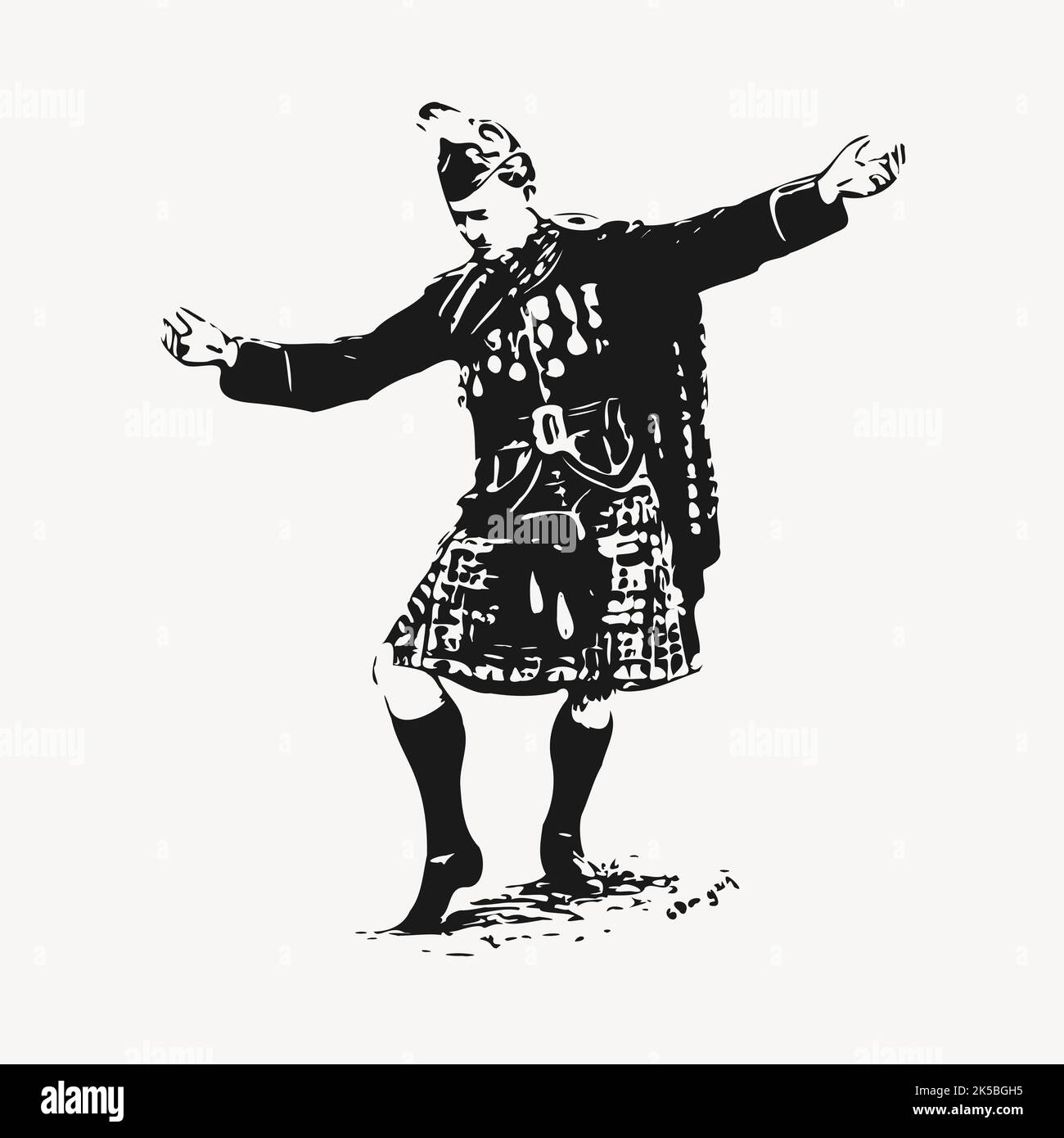 Scottish highlander collage element illustration vector Stock Vector ...