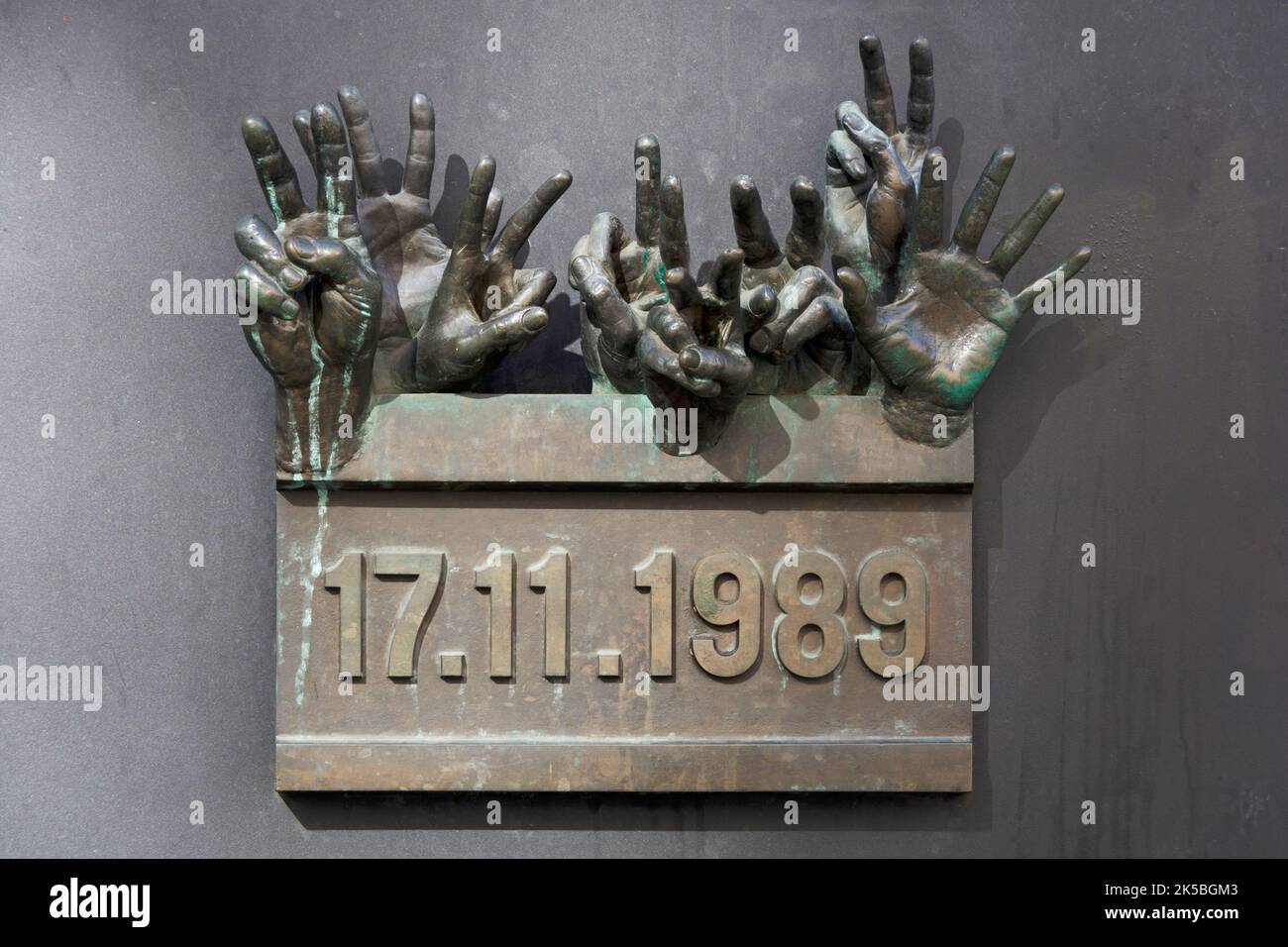 Velvet Revolution Memorial in Prague, Czech Republic Stock Photo - Alamy