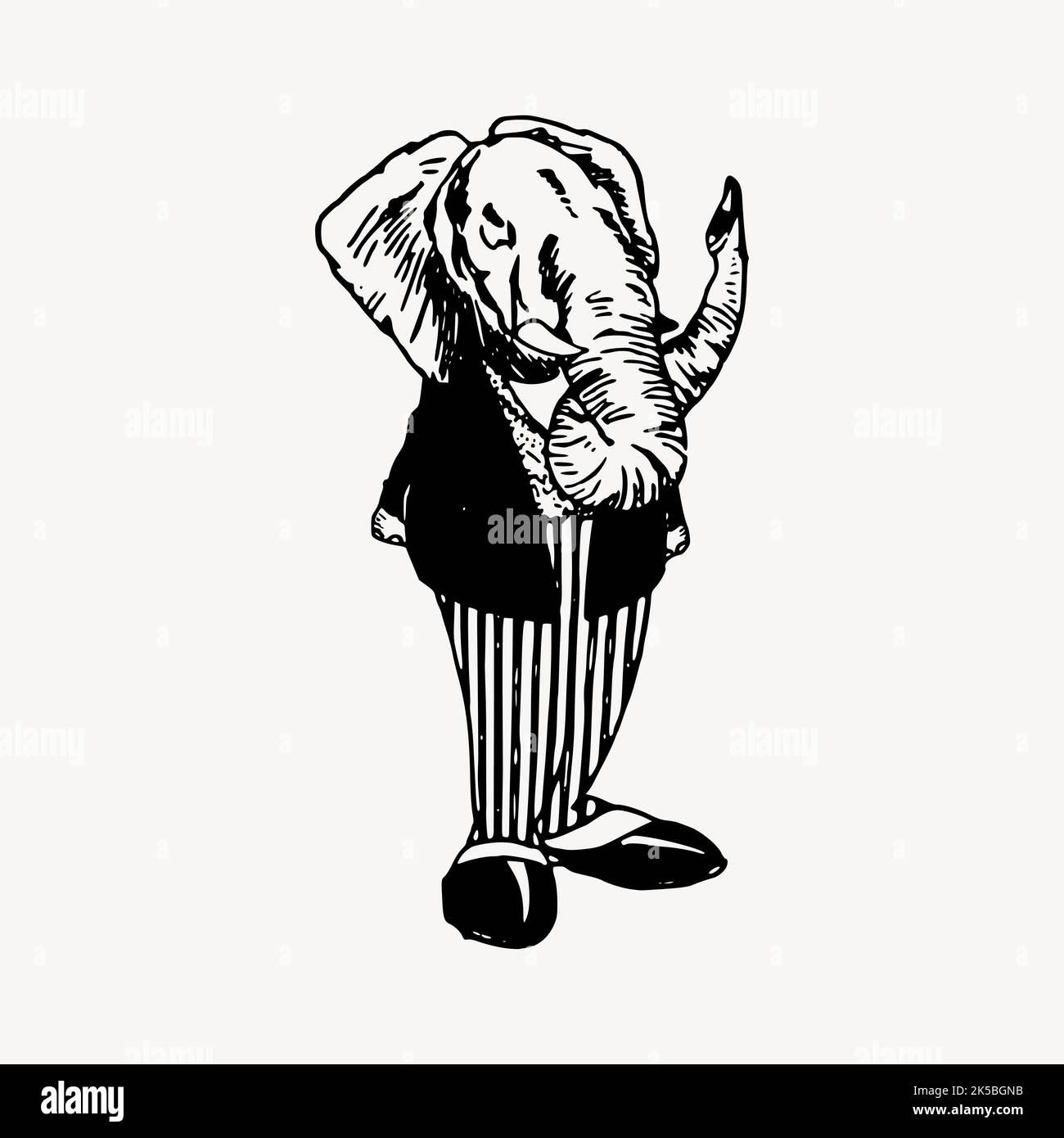 Elephant in suit collage element hi-res stock photography and images ...