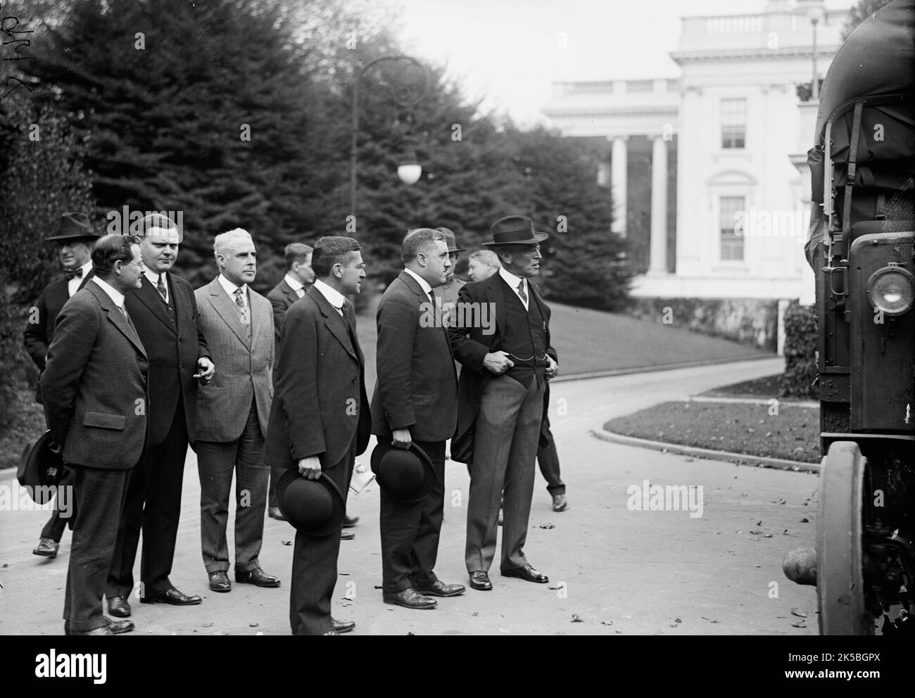 Army, U.S. Motor Truck Inspection, 1917. US president Woodrow Wilson ...