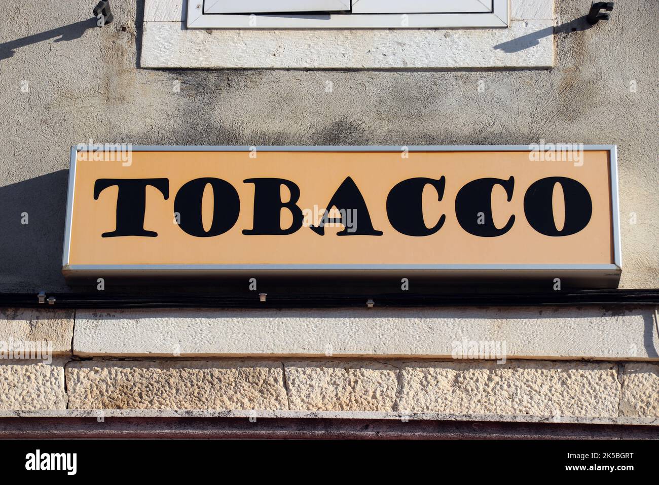 Tobacco sign Stock Photo - Alamy