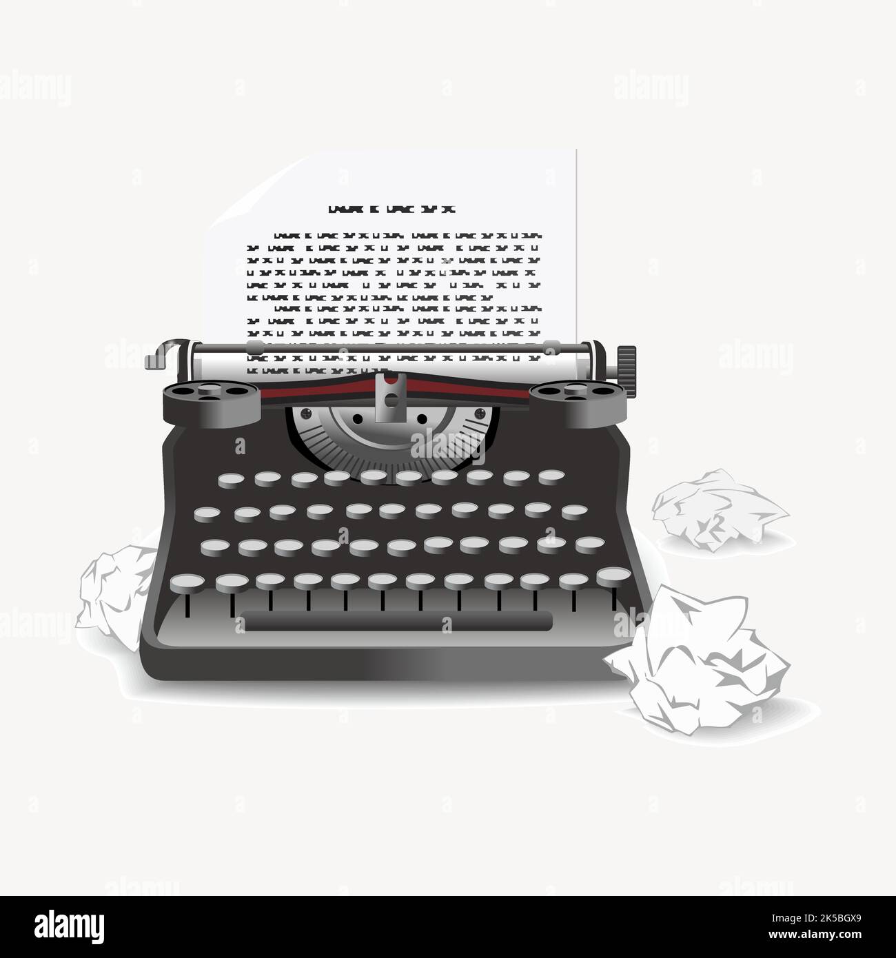 Vintage typewriter clipart, illustration vector Stock Vector Image ...