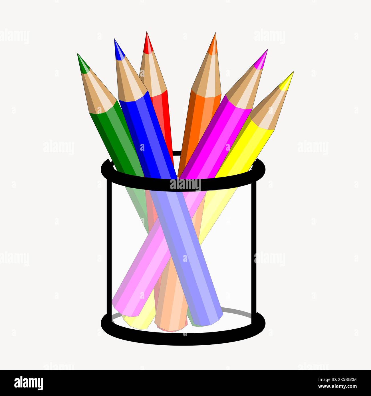 Colored pencils clipart, illustration vector Stock Vector Image & Art ...