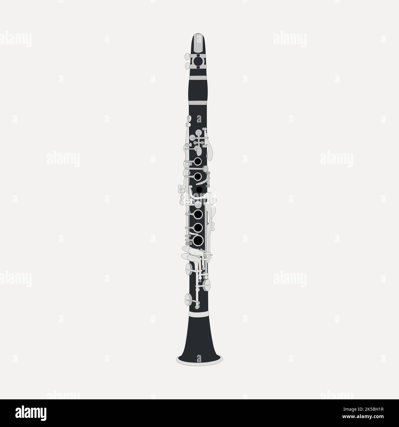 Clarinet, musical instrument clipart, illustration vector Stock Vector ...