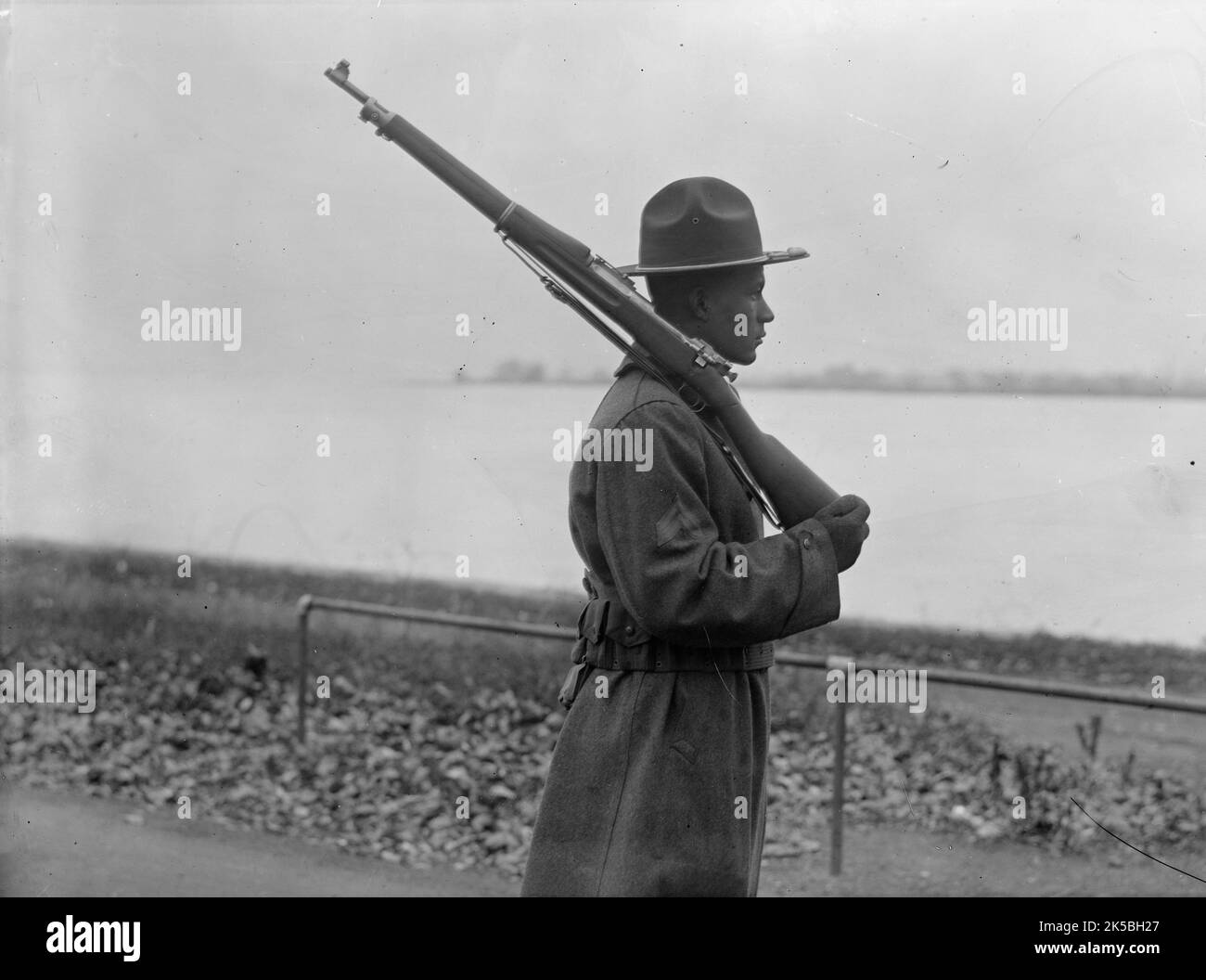 Army, U.S. Negro Troops, 1917. [African American soldier] Stock Photo ...