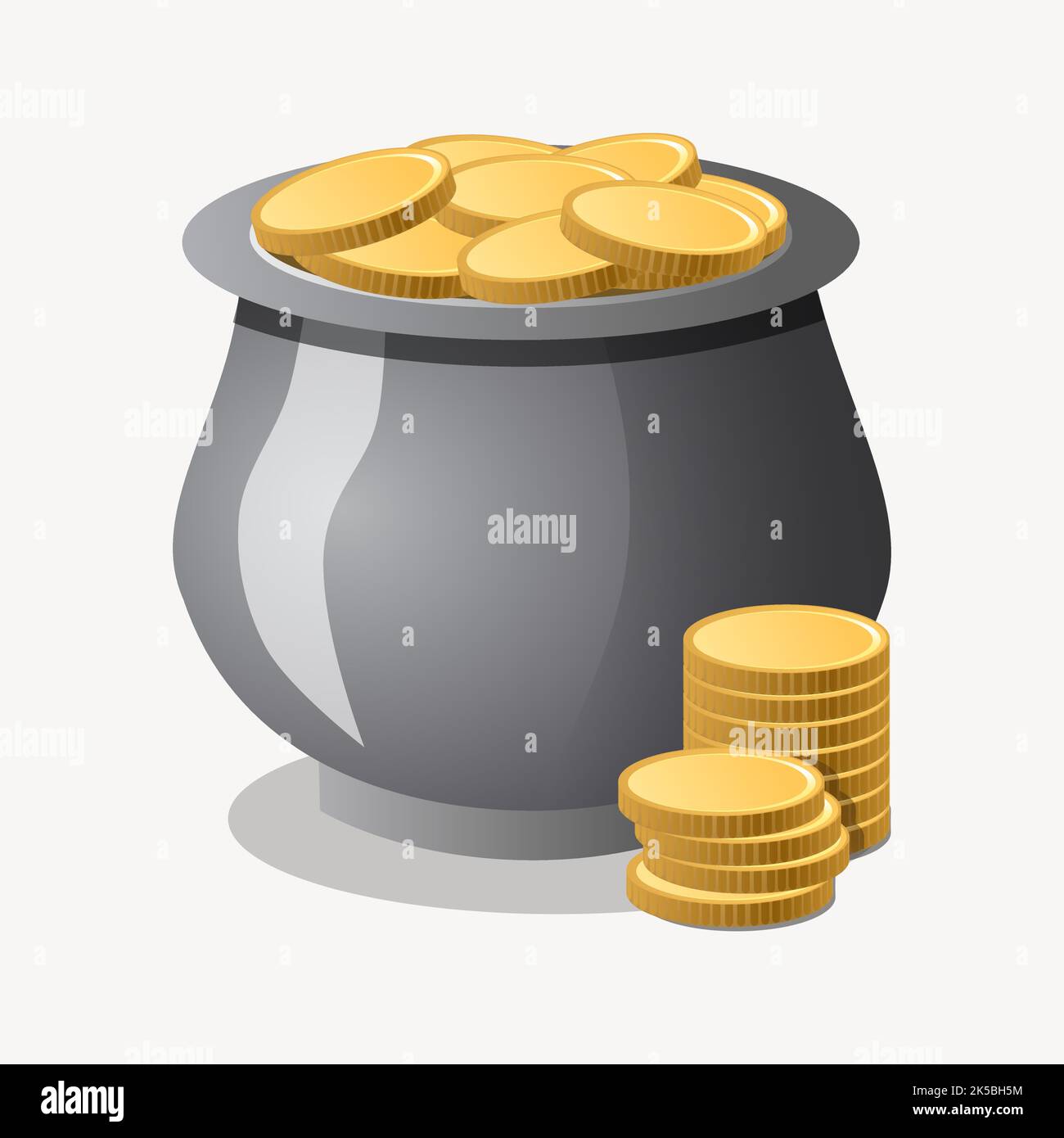 Gold pot clipart, illustration vector Stock Vector Image & Art - Alamy