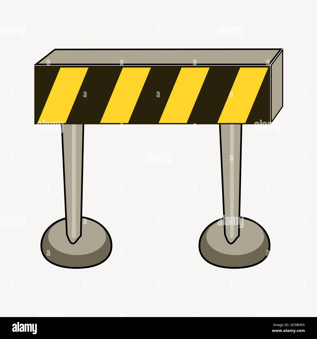 Construction barrier collage element illustration vector Stock Vector ...
