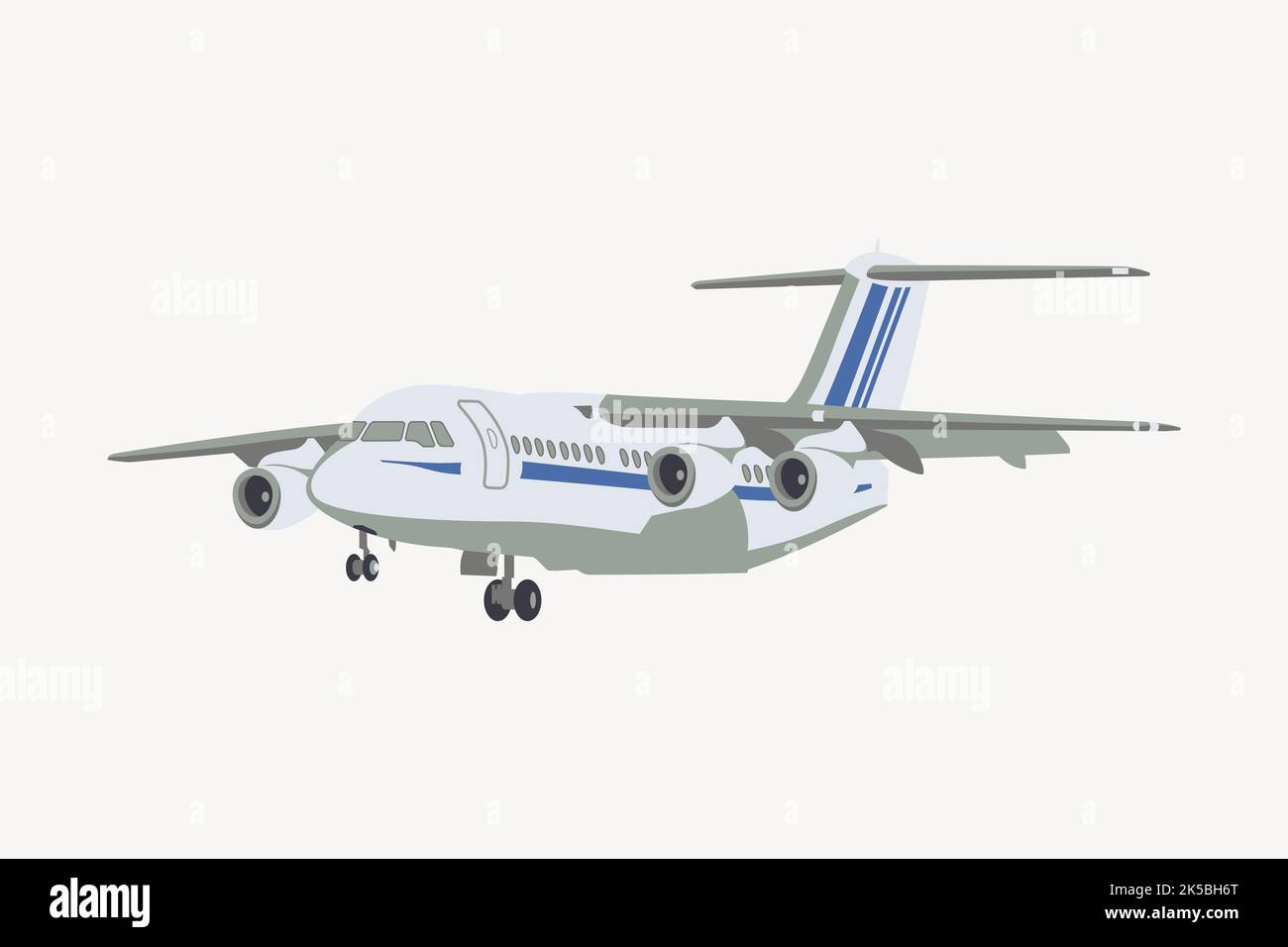 Flying airplane clipart, illustration vector Stock Vector Image & Art ...