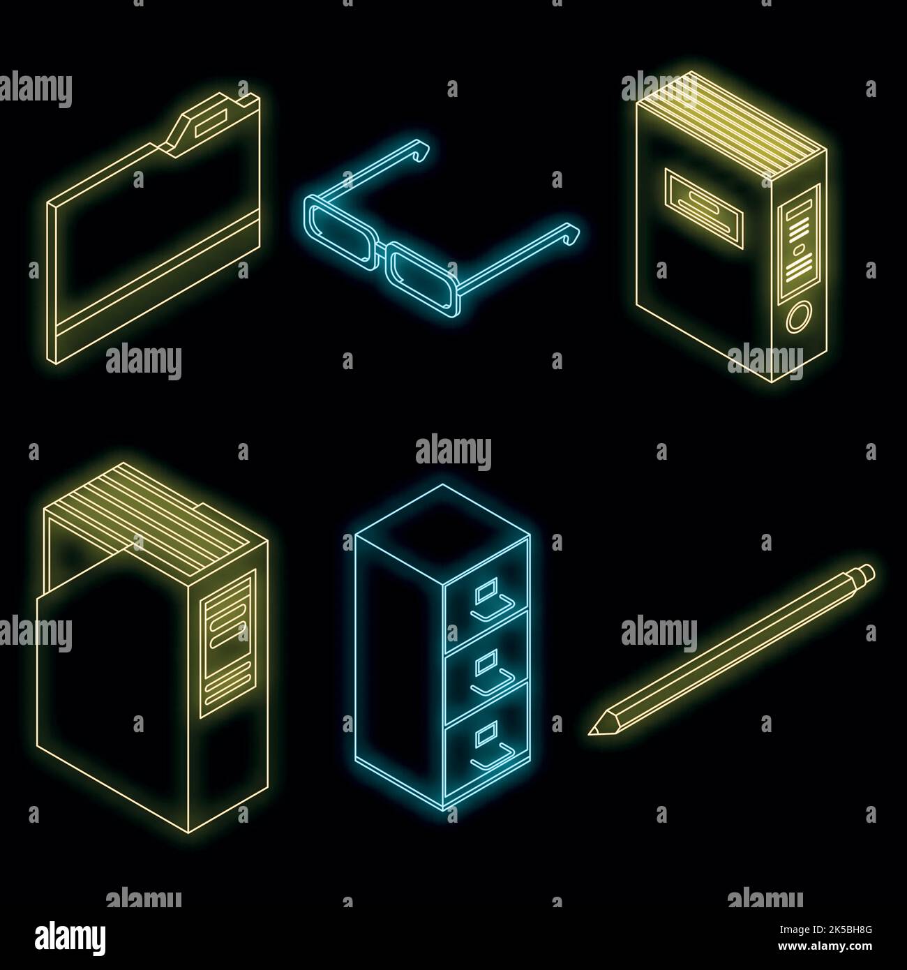 Digital filing cabinet Stock Vector Images - Alamy
