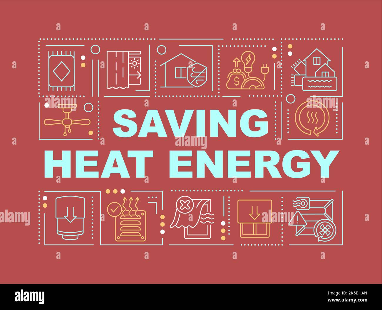 Saving heat energy concepts red banner Stock Vector Image & Art - Alamy