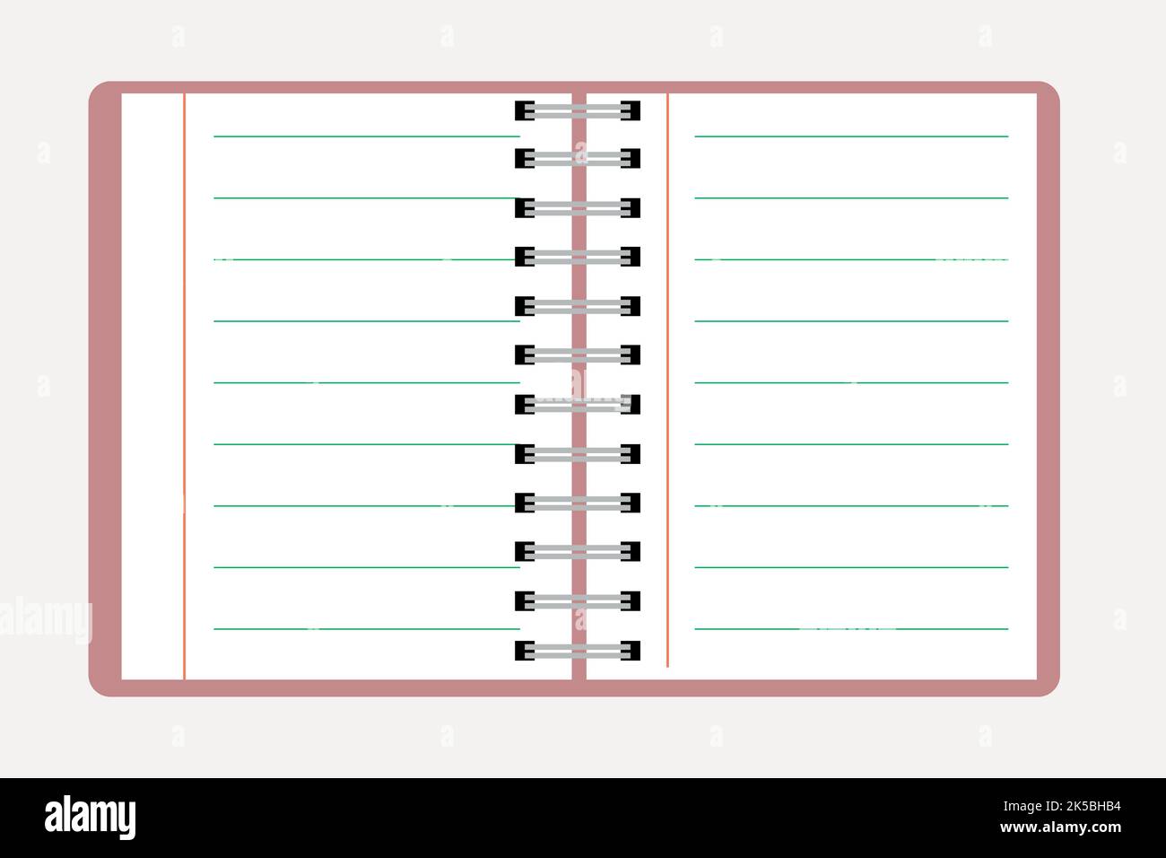 Open notebook clipart, illustration vector Stock Vector Image & Art - Alamy