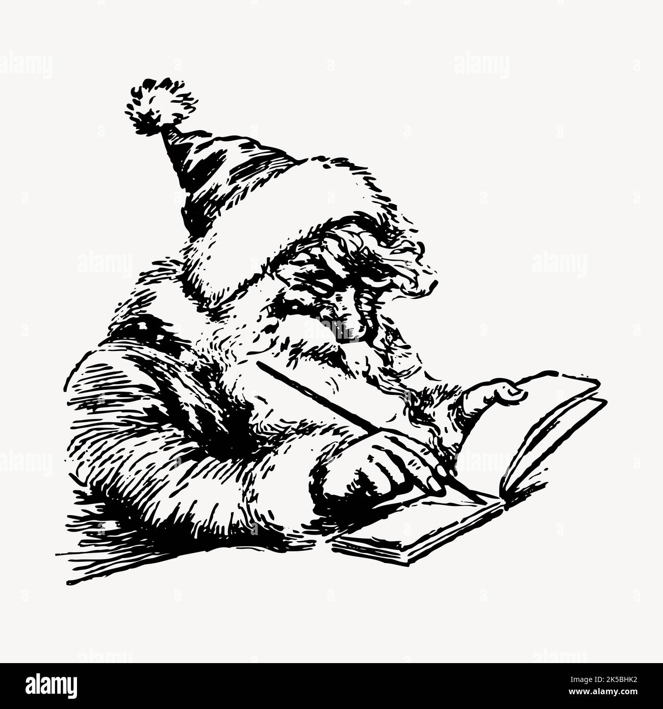 Vintage santa drawing hi-res stock photography and images - Alamy