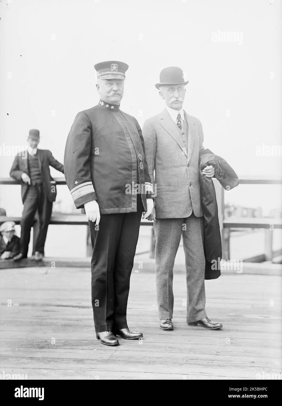 Rear Admiral Charles Johnston Badger, U.S.N. Left, with Admiral Bradley ...