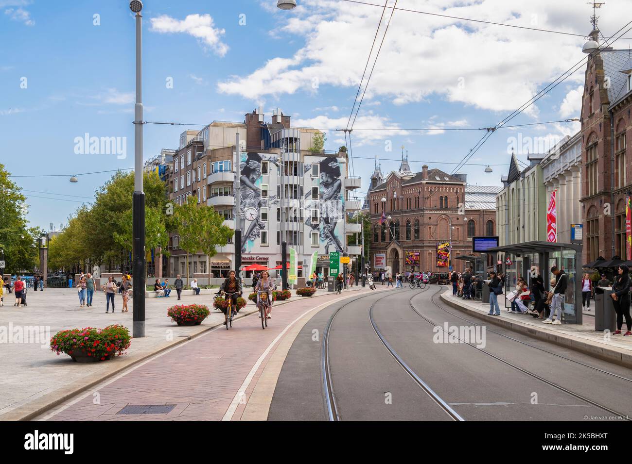 Cityscape with a view of the famous pop stage Paradiso in Amsterdam ...