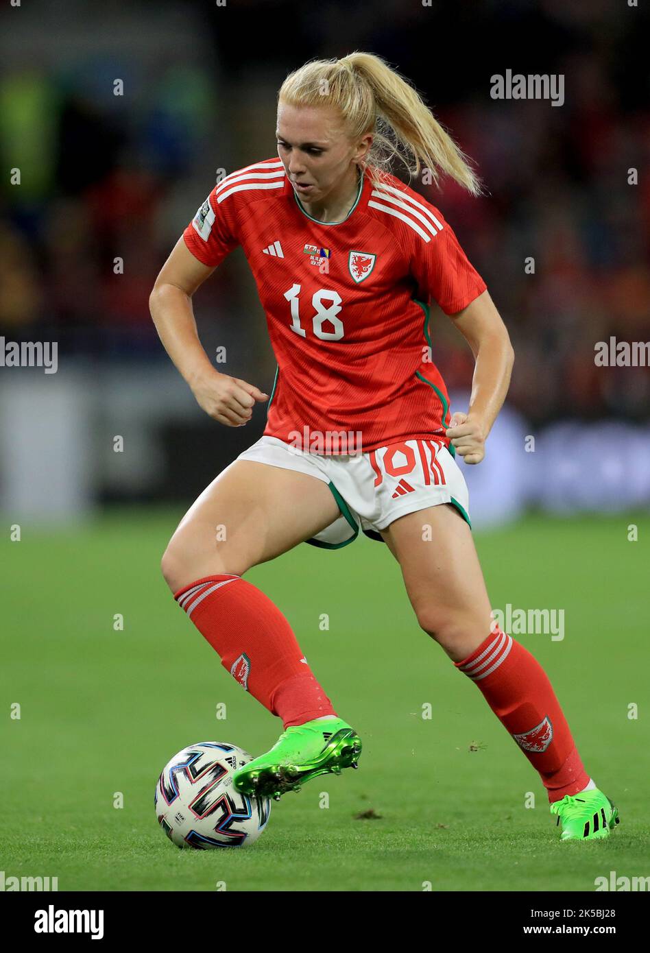 Wales’ Ceri Holland in action during the FIFA Women's World Cup play ...
