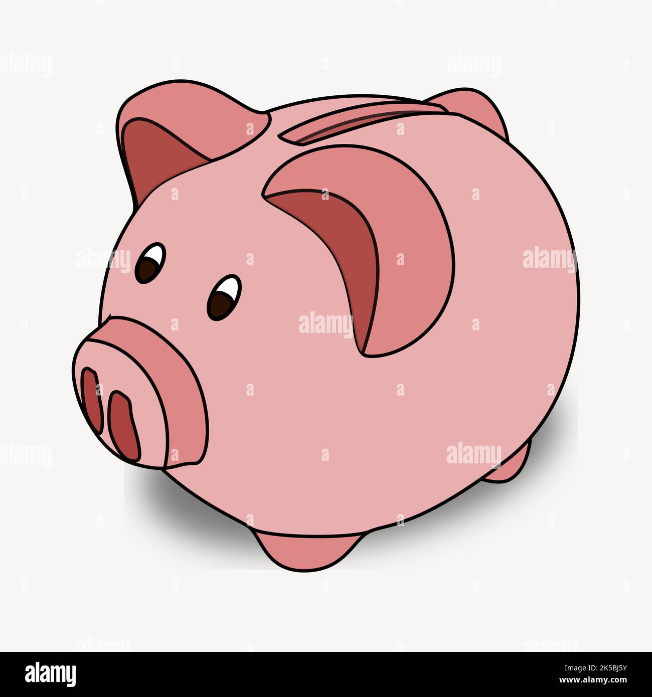 Piggy bank collage element, drawing illustration vector Stock Vector ...