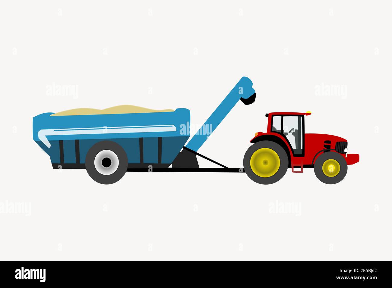 Farm tractor collage element illustration vector Stock Vector Image ...