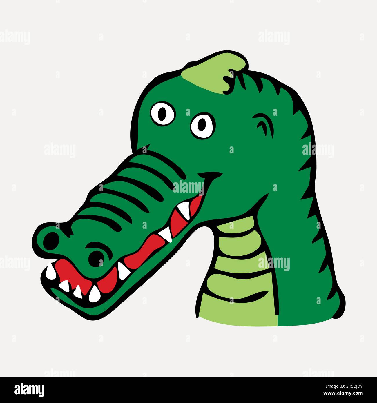 Crocodile cartoon clipart, illustration vector Stock Vector Image & Art ...