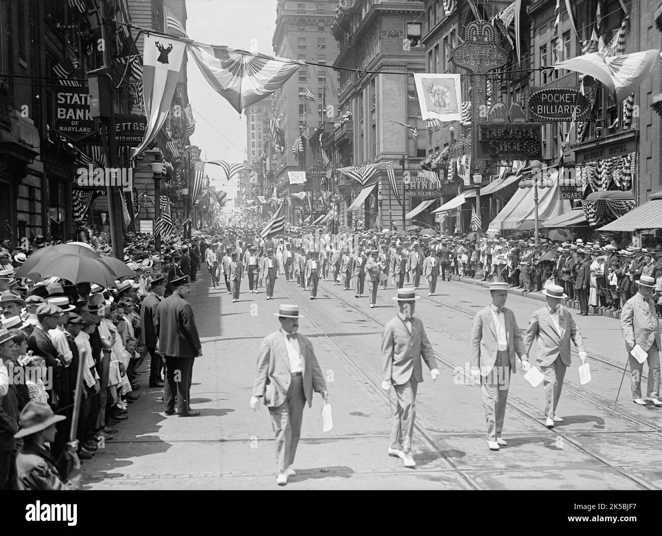 Elk Parade In Baltimore, 1916. The Benevolent and Protective Order of ...