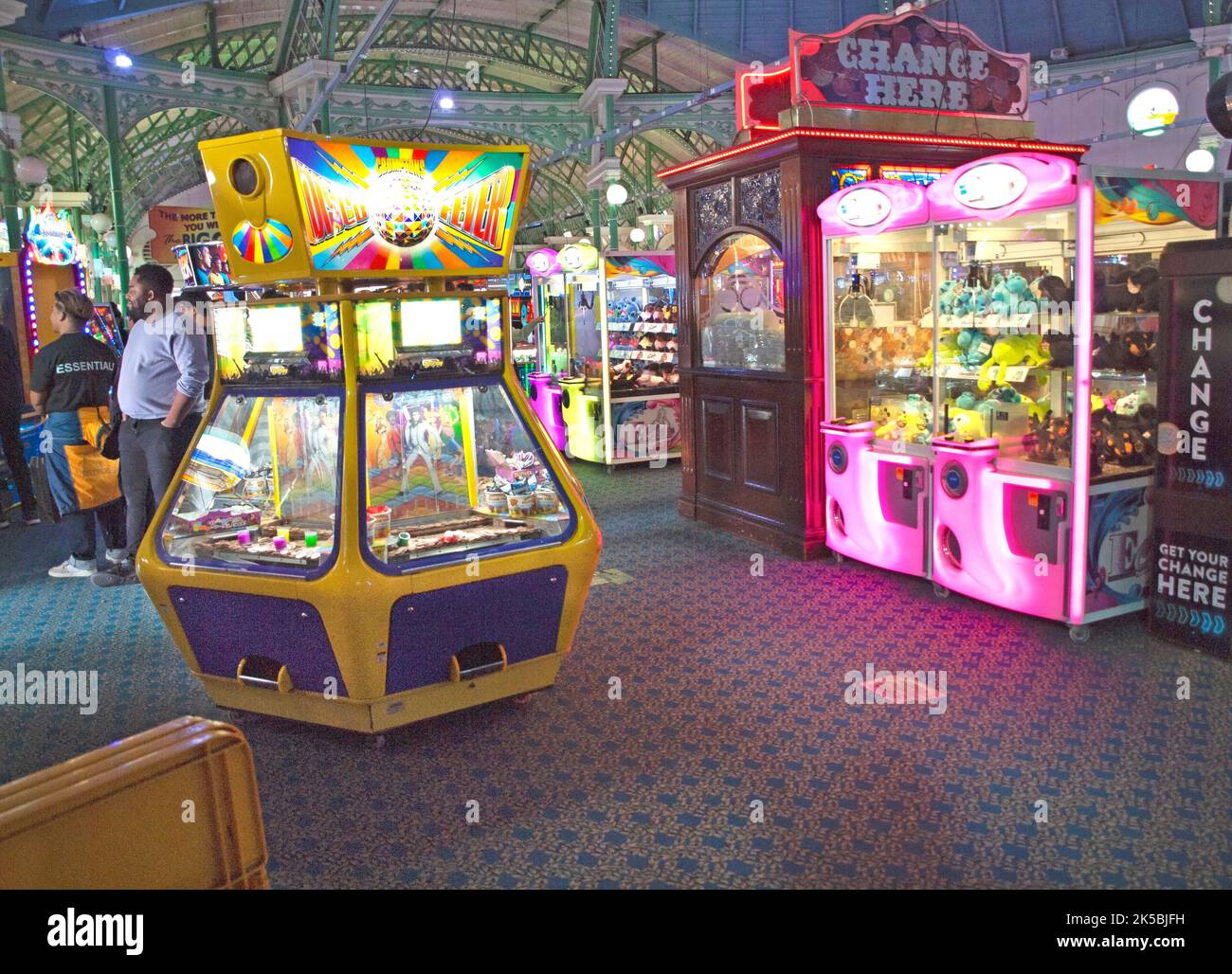 Fun in a games arcade in Brighton Stock Photo - Alamy