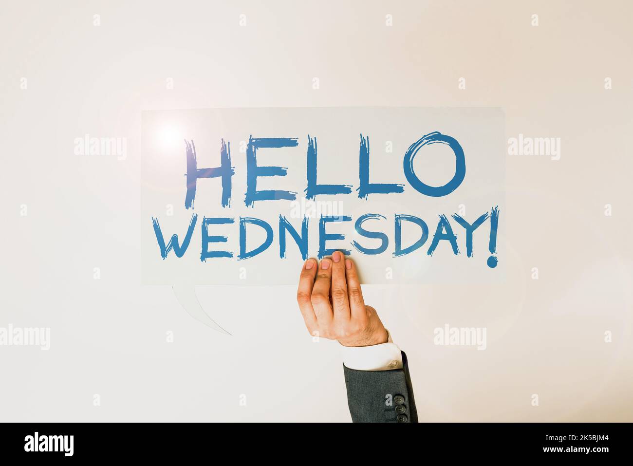 Writing displaying text Hello Wednesday. Business concept it is a good ...