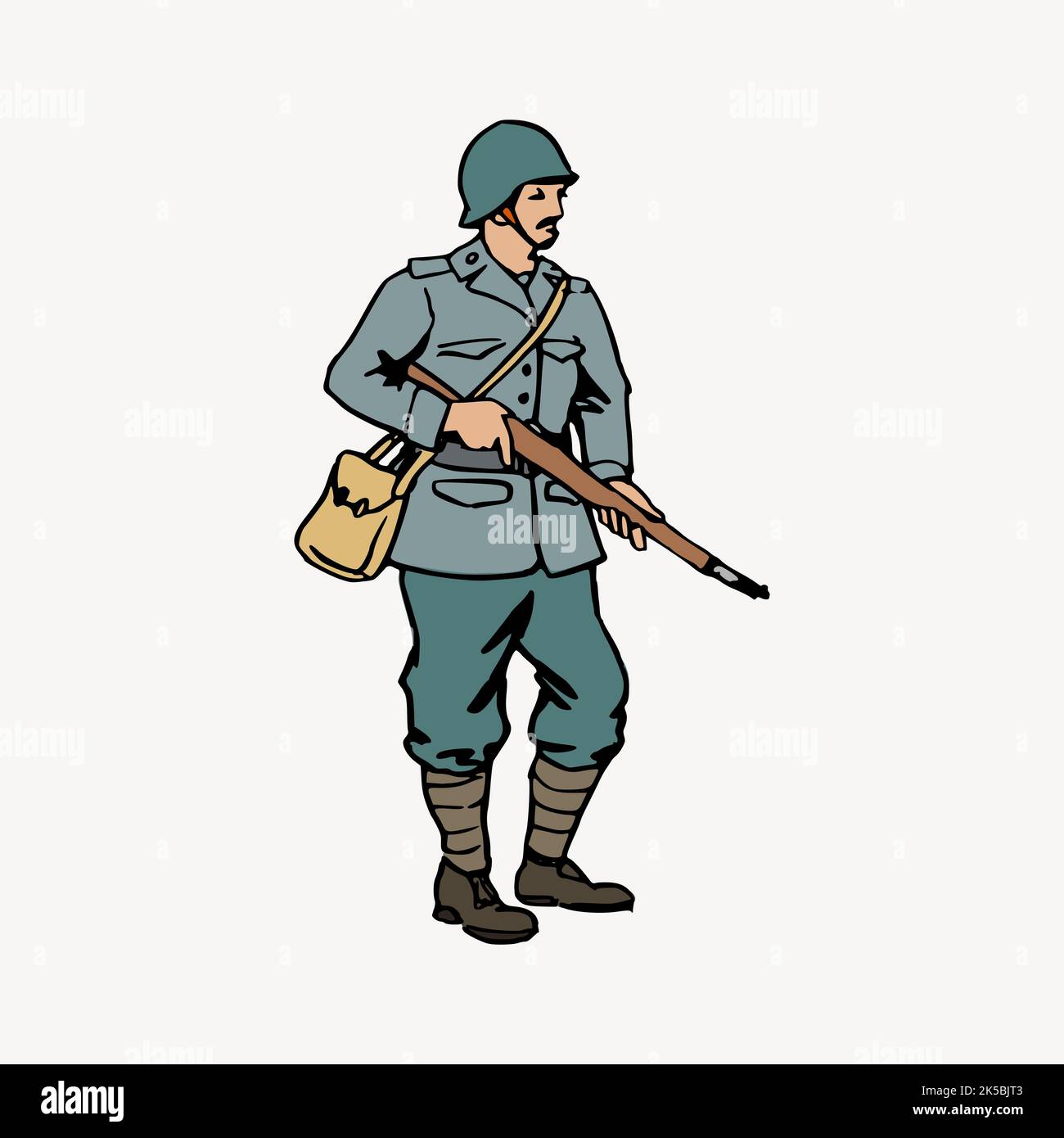Soldier collage element, drawing illustration vector Stock Vector Image ...