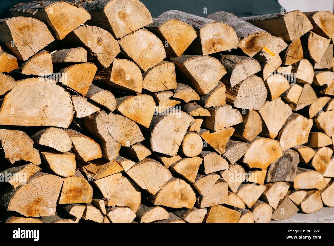 beech wood for the fireplace Stock Photo - Alamy