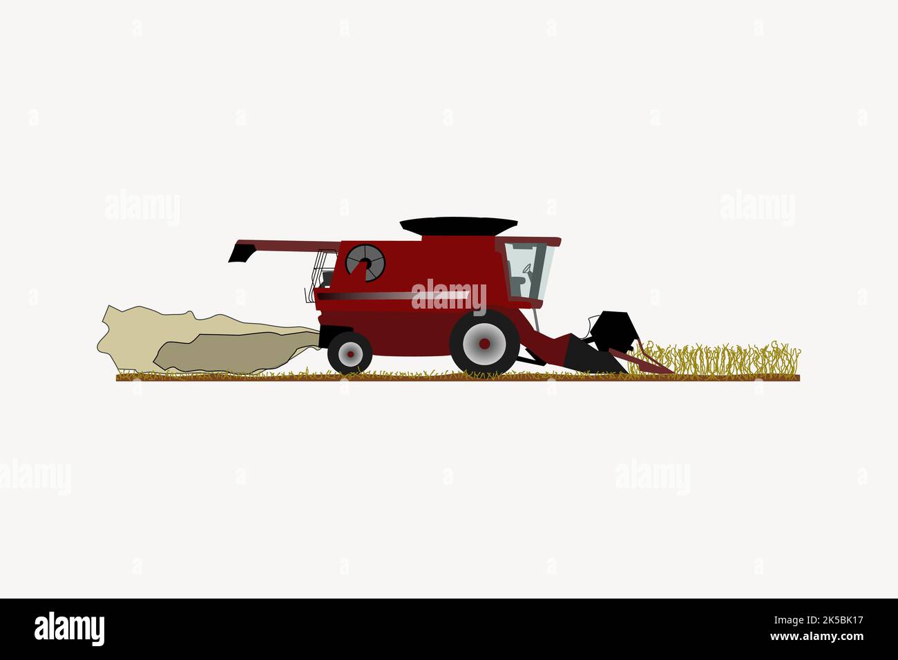 Combine harvester collage element illustration vector Stock Vector ...