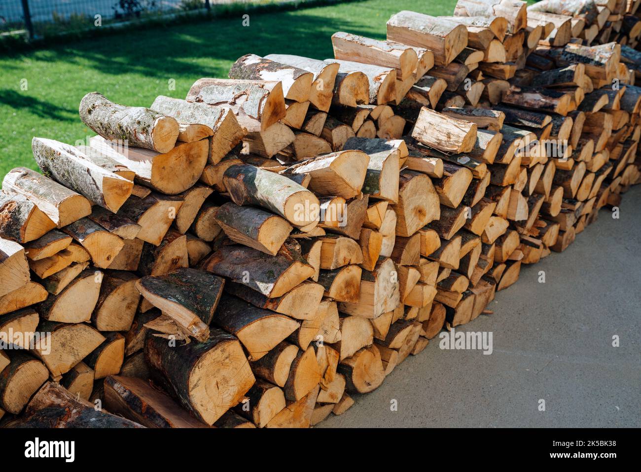 beech wood for the fireplace Stock Photo - Alamy