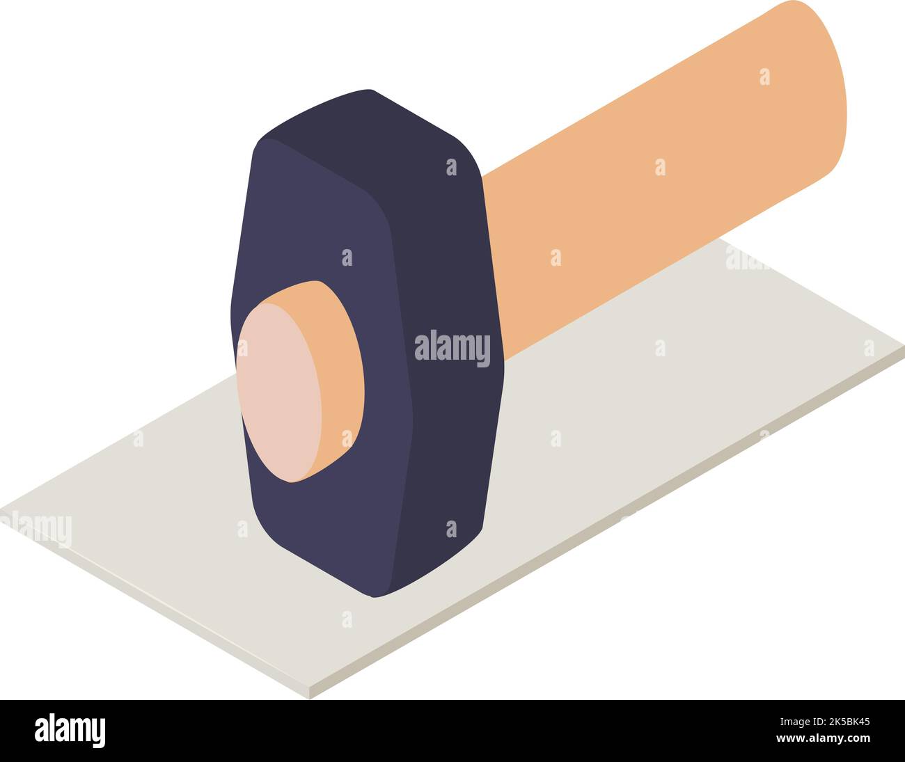 Construction equipment icon isometric vector. Big building hammer on ...