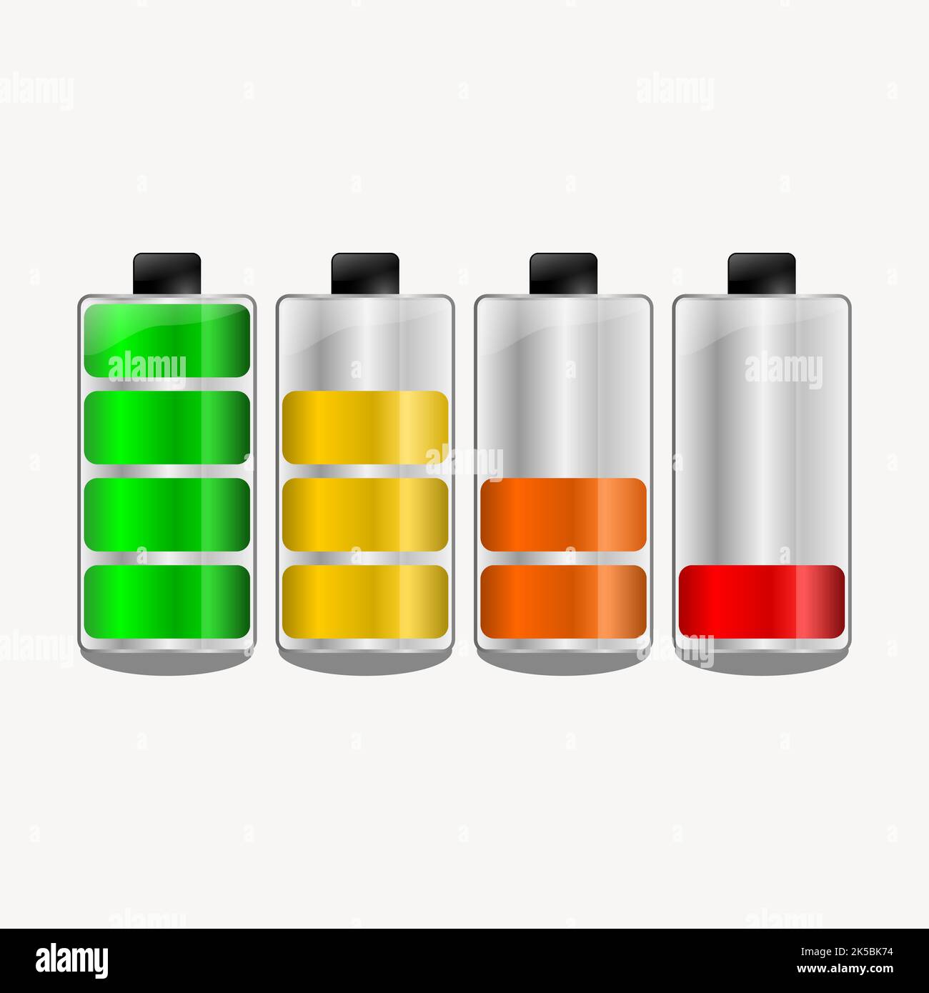Battery levels collage element illustration vector Stock Vector Image ...