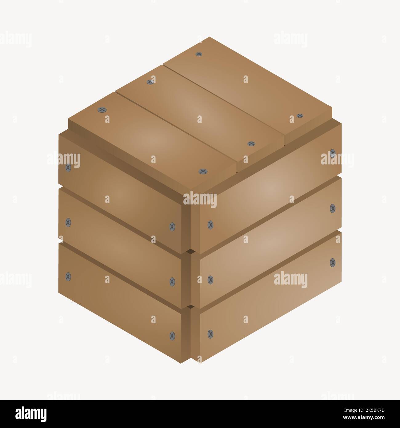 Wooden box collage element illustration vector Stock Vector Image & Art ...
