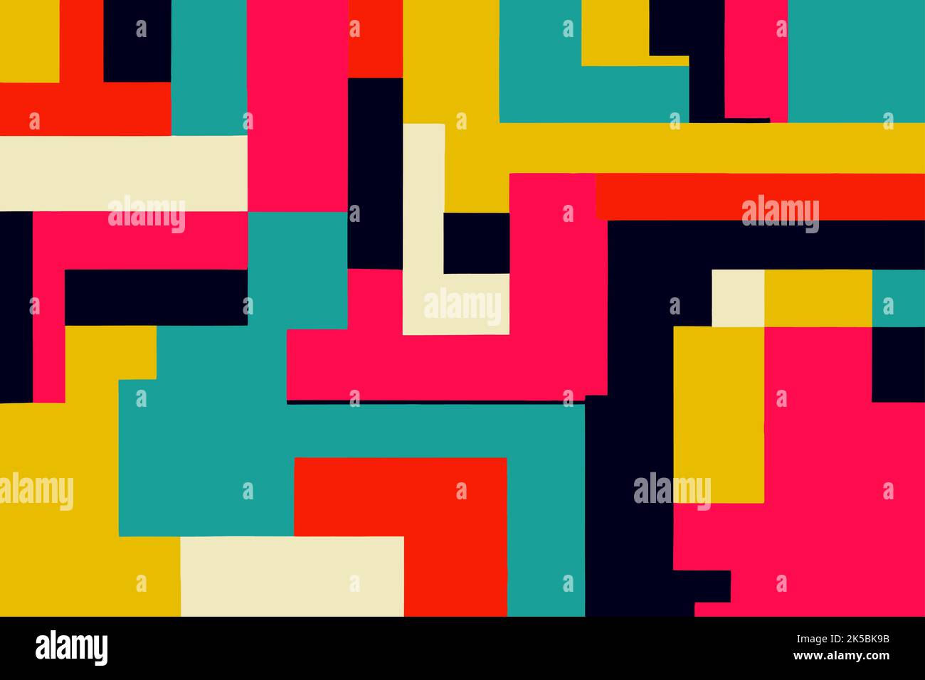 An illustration of vibrant colorful graphic shapes for wallpapers Stock ...
