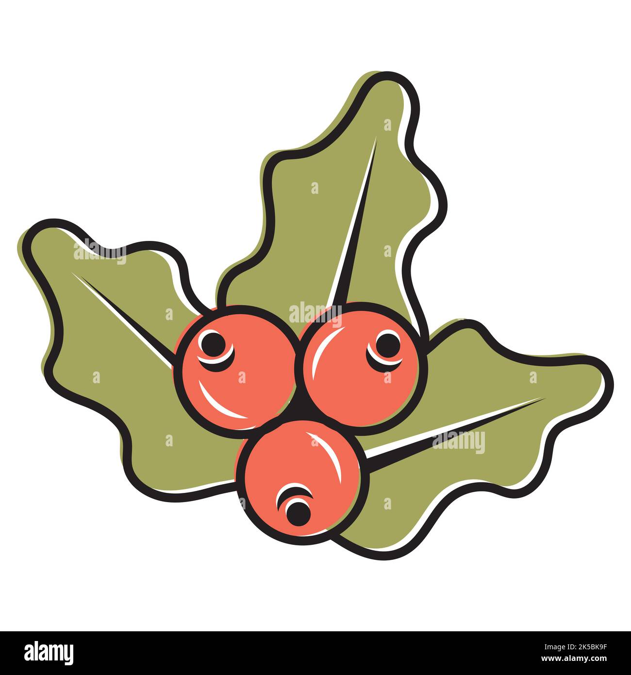 Colorful autumn leaves and berries. Isolated on white background ...