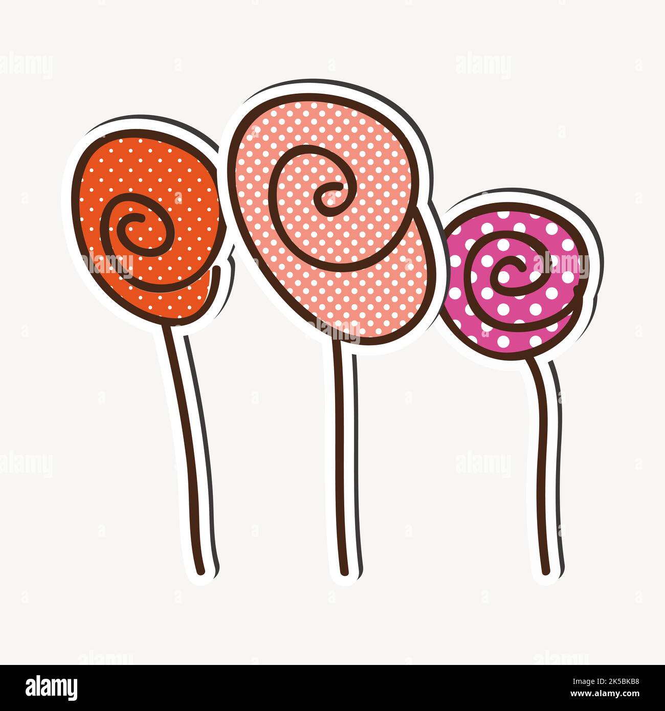 Flowers cartoon collage element, drawing illustration vector Stock ...